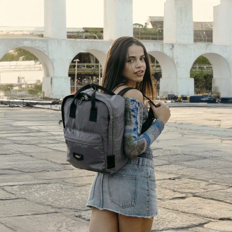 Mochila Clássica Cinza Chumbo Cachalote – Atero Brasil